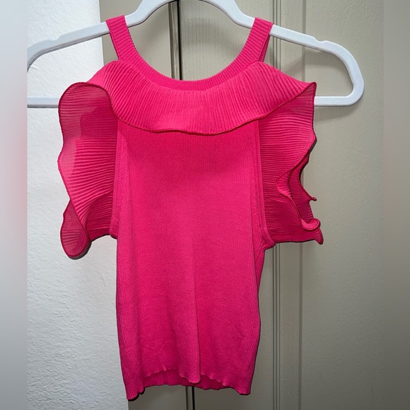 Zara | Tops | Zara Pink Ruffle Top | Poshmark